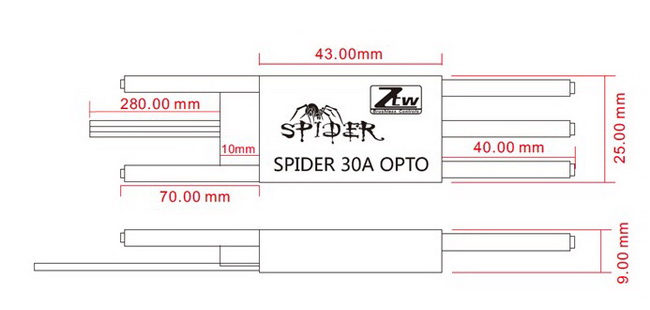 ZTW Spider 30A OPTO Multirotor ESC SimonK Program